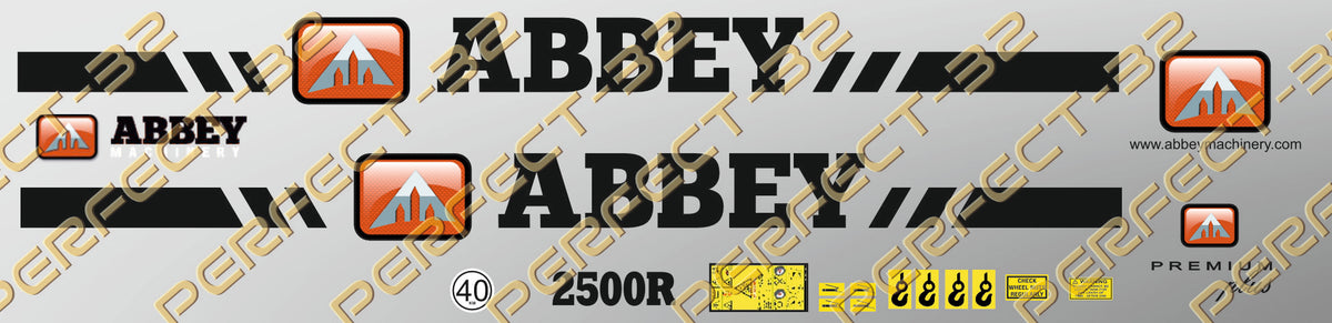 ABBEY R2500 Sticker Black – Perfect 32 Models