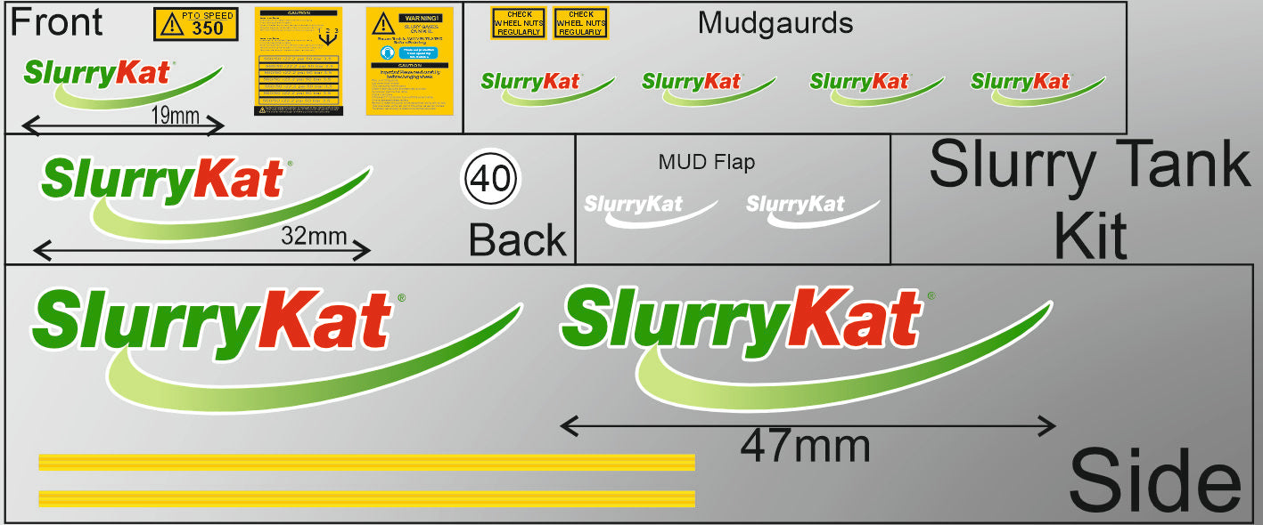 SlurryKat Sticker Kit – Perfect 32 Models