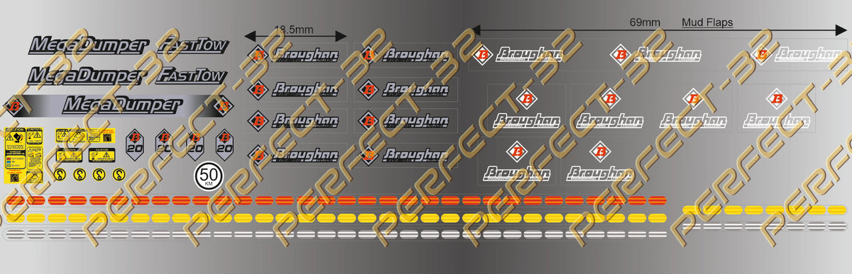 Broughan Dumper Trailer sticker kit – Perfect 32 Models