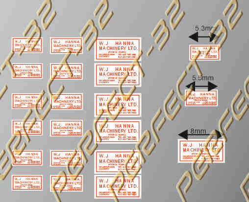 Dealership DECAL WJ HANNA – Perfect 32 Models