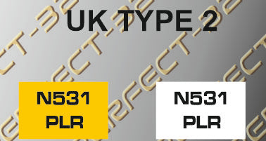 UK Number plates TYPE 2 – Perfect 32 Models