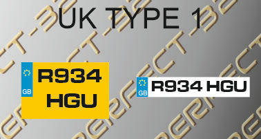 UK Number plates TYPE 1 – Perfect 32 Models